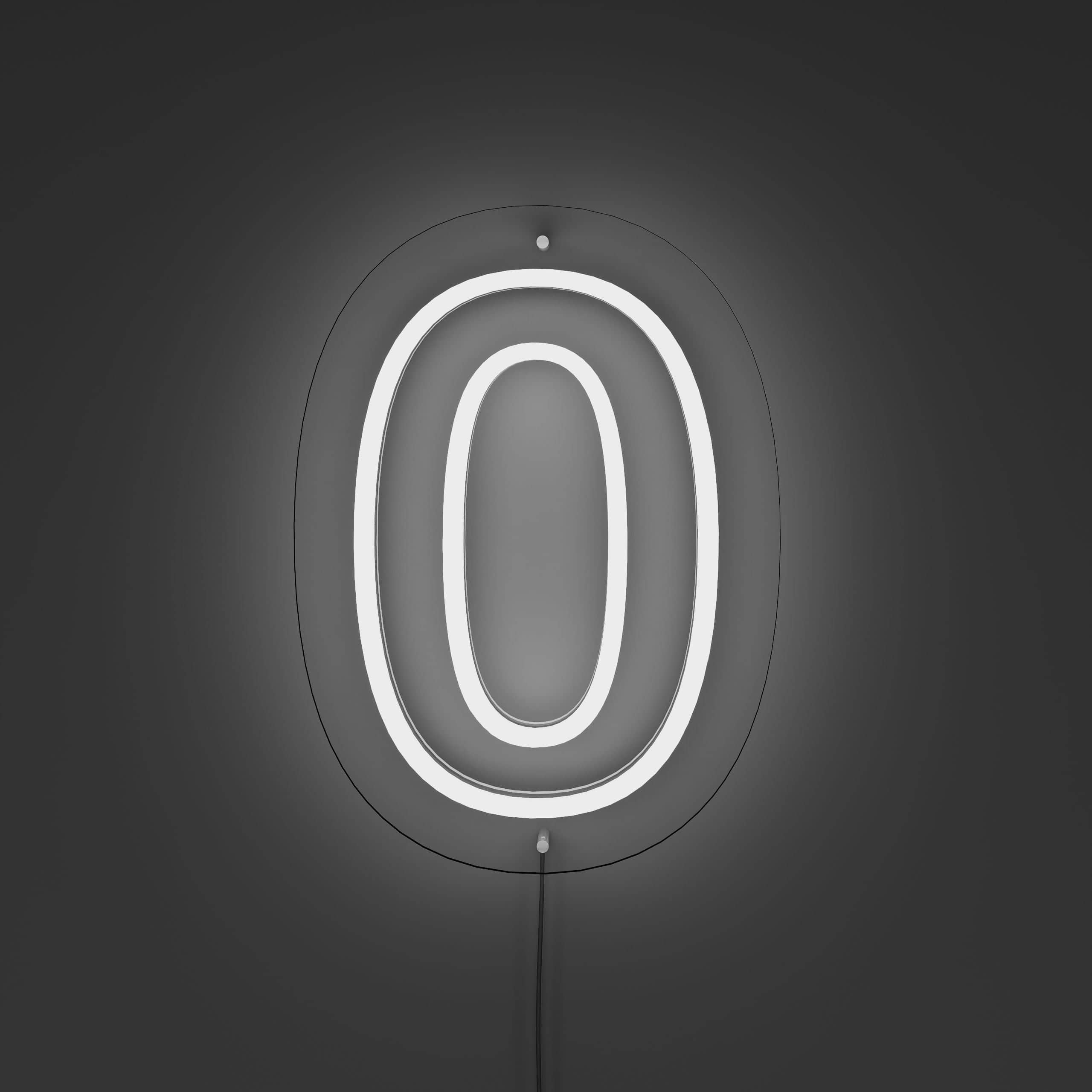 Neon Birthday Sign Number Zero — NeonsignLife™ | Custom LED Neon Sign ...