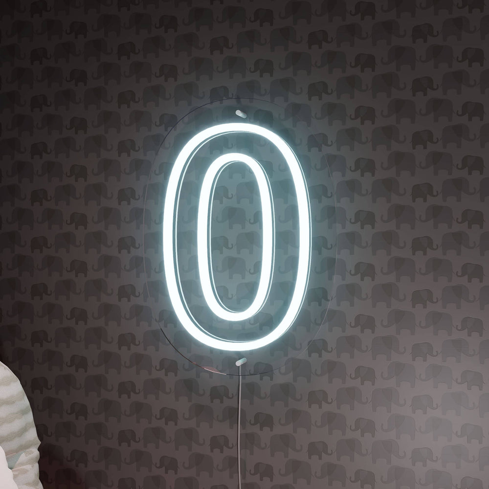 Neon Birthday Sign Number Zero — NeonsignLife™ | Custom LED Neon Sign ...