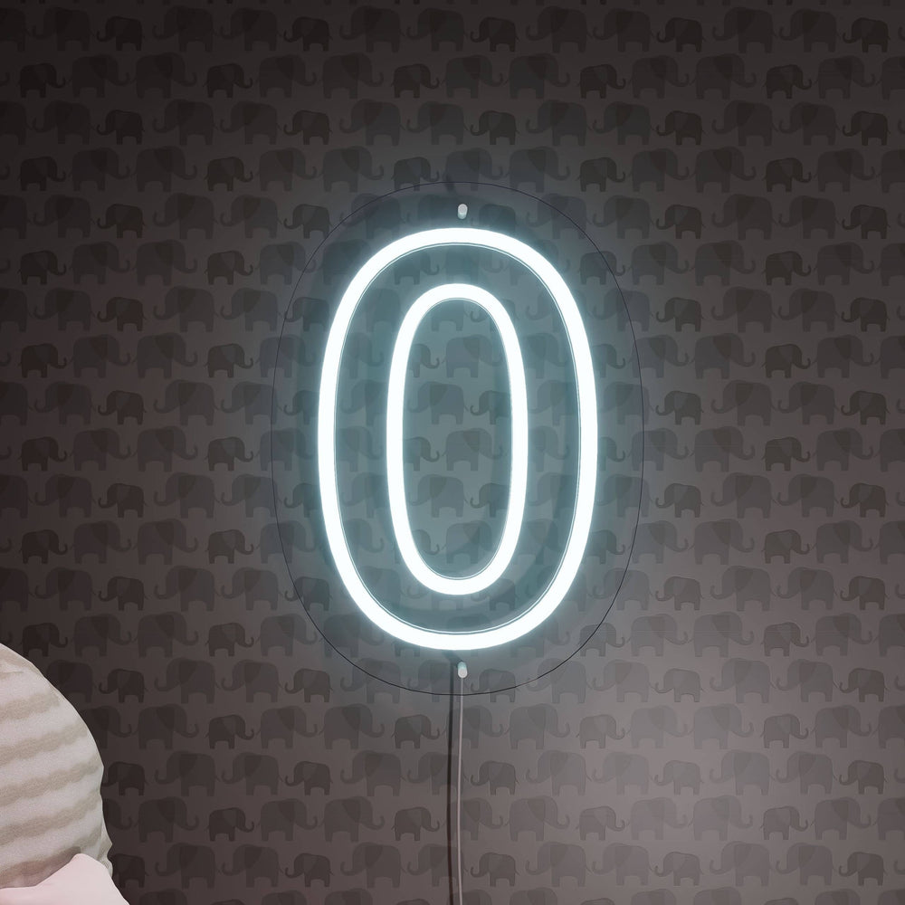 Neon Birthday Sign Number Zero — NeonsignLife™ | Custom LED Neon Sign ...