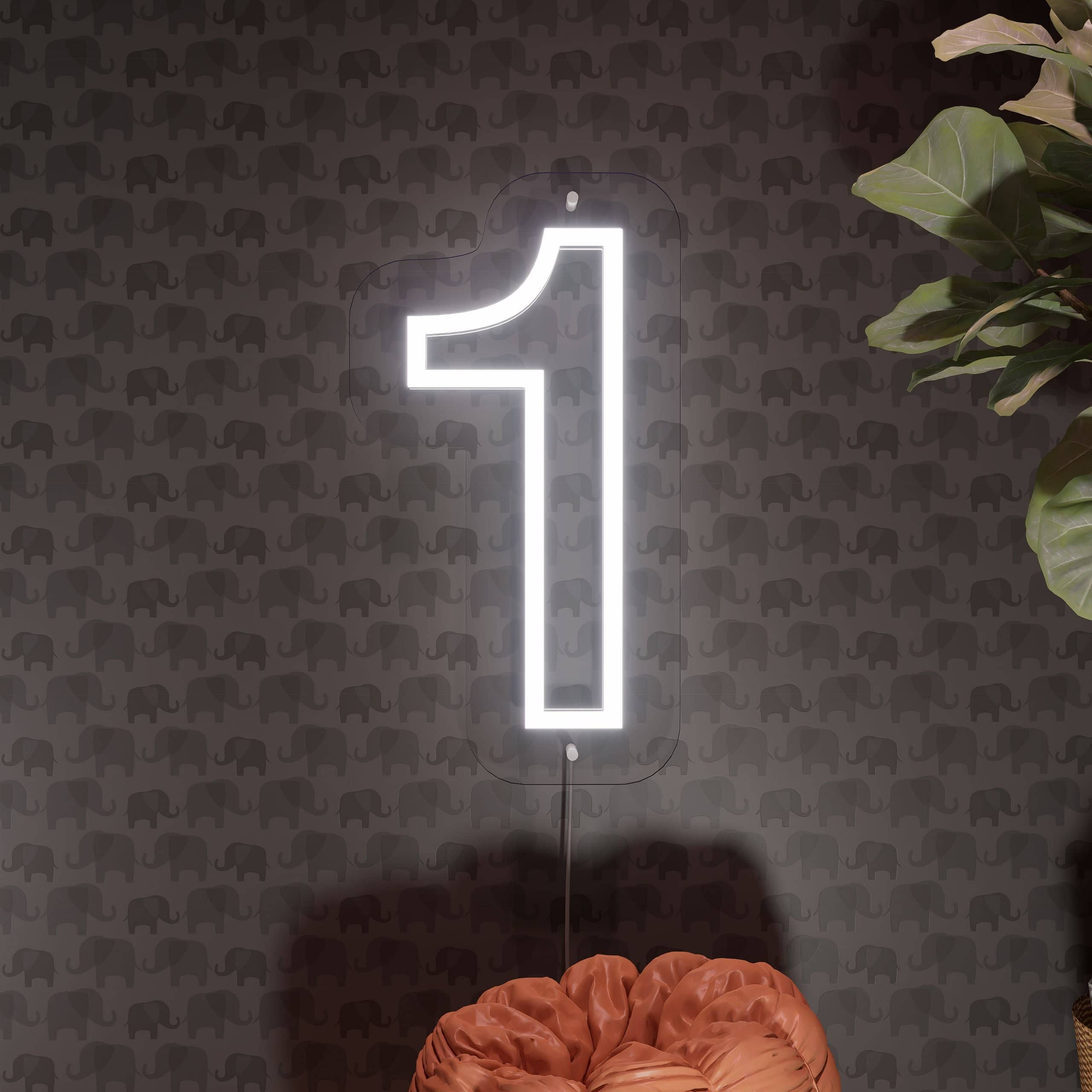 Neon Birthday Sign Number One — NeonsignLife™ | Custom LED Neon Sign ...