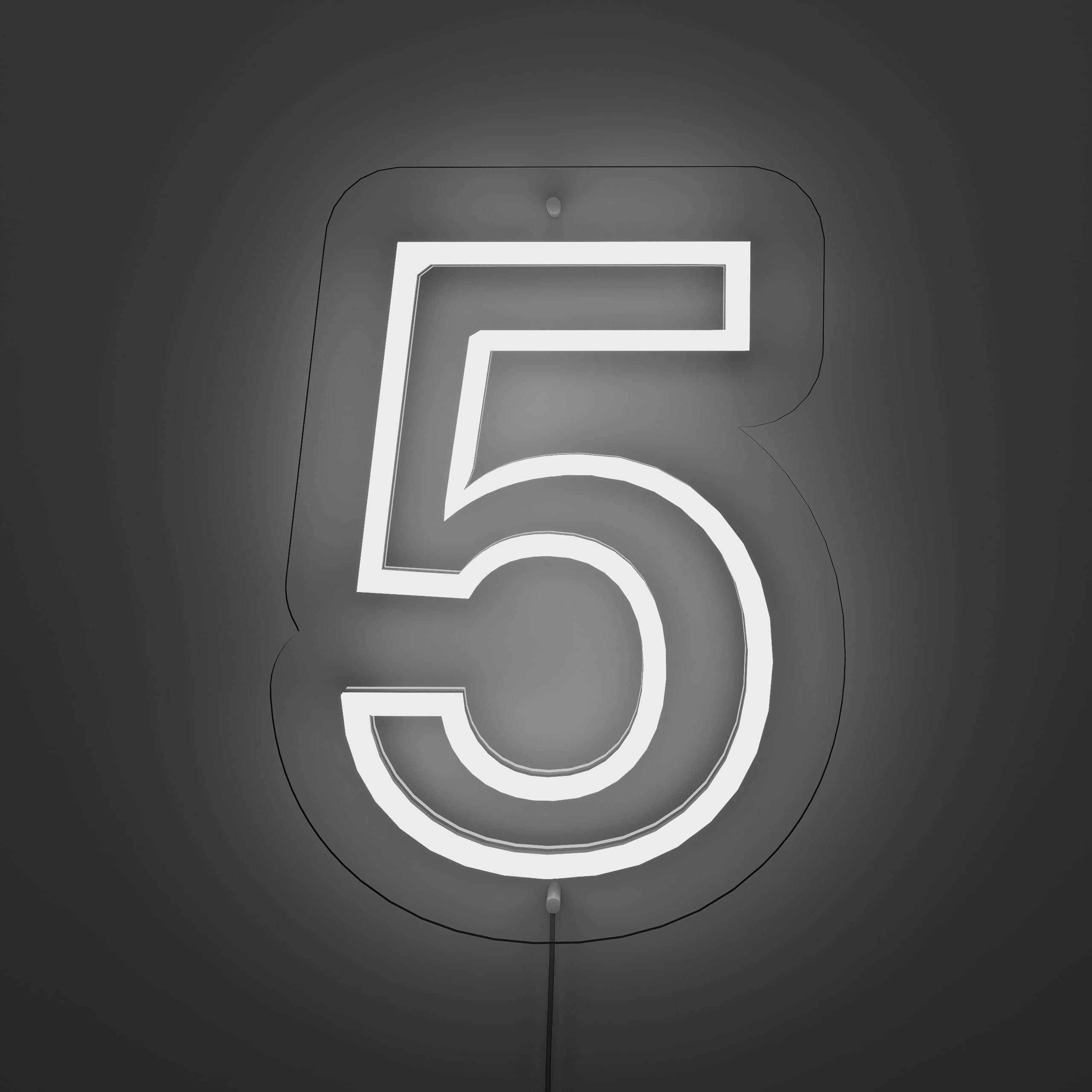 Neon Birthday Sign Number Five — NeonsignLife™ | Custom LED Neon Sign ...