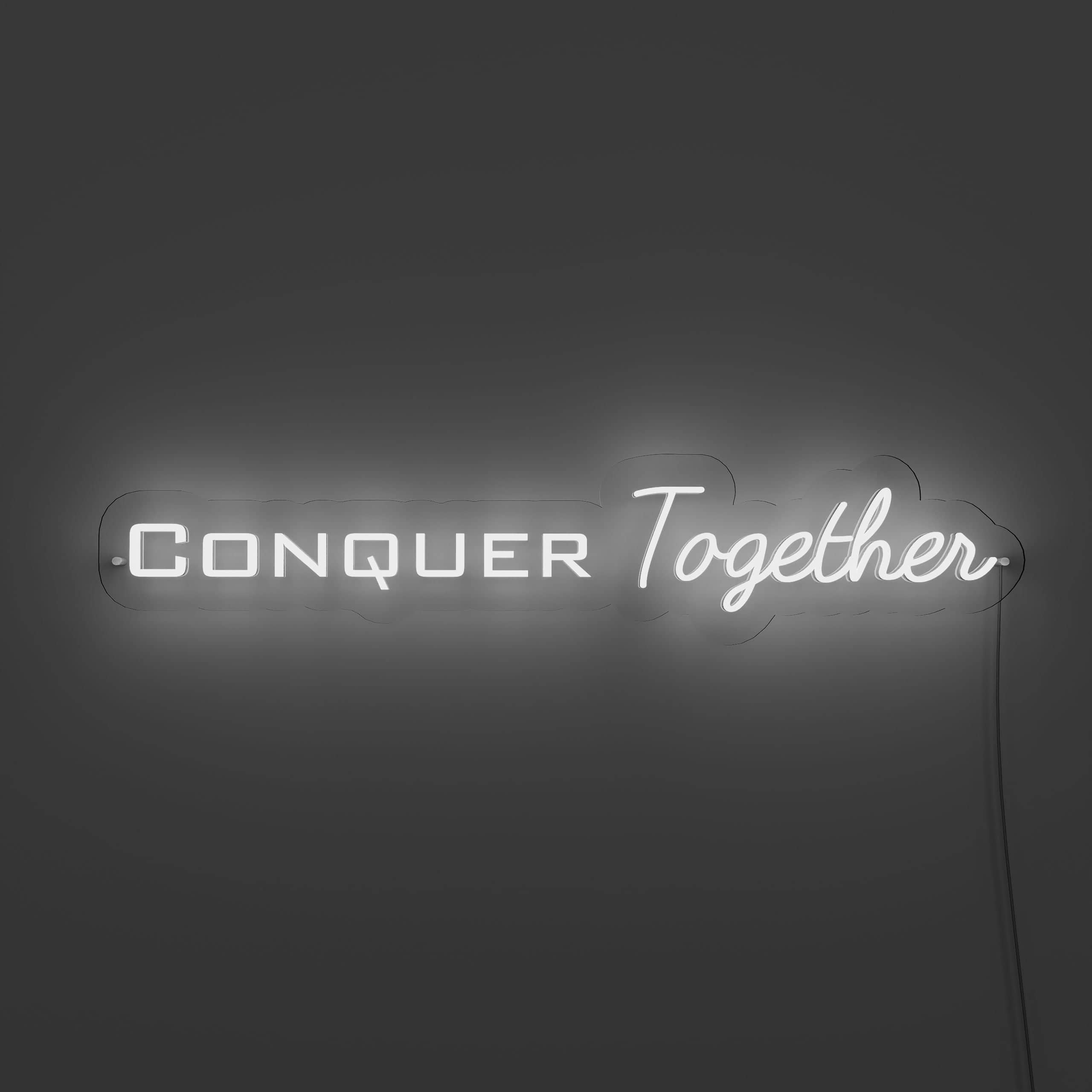 Conquer Together Gym Signs — NeonsignLife™ | Custom LED Neon Sign ...