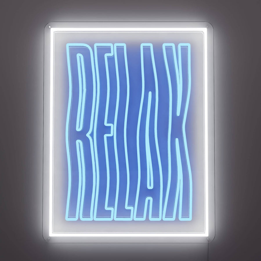 Relax Neon Sign Flowing Font — NeonsignLife™ | Custom LED Neon Sign ...