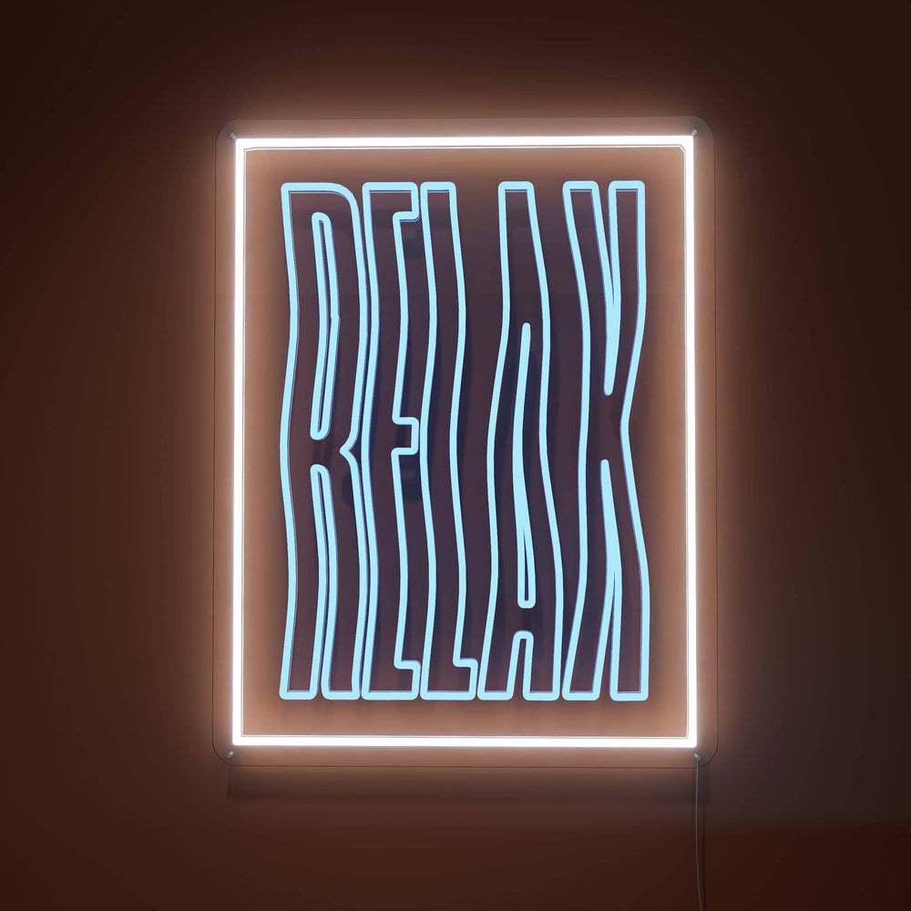 Relax Neon Sign Flowing Font — NeonsignLife™ | Custom LED Neon Sign ...