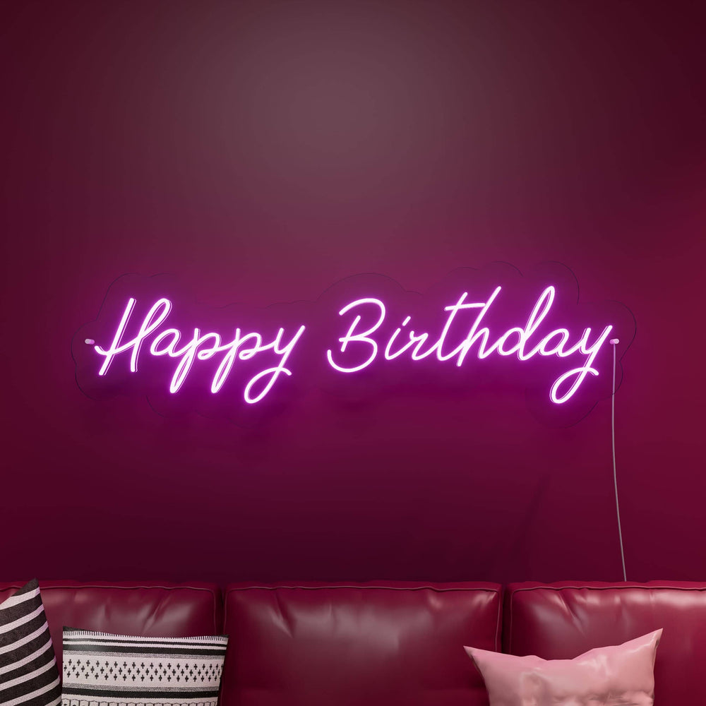 Neon Happy Birthday Sign — NeonsignLife™ | Custom LED Neon Sign & Wall ...