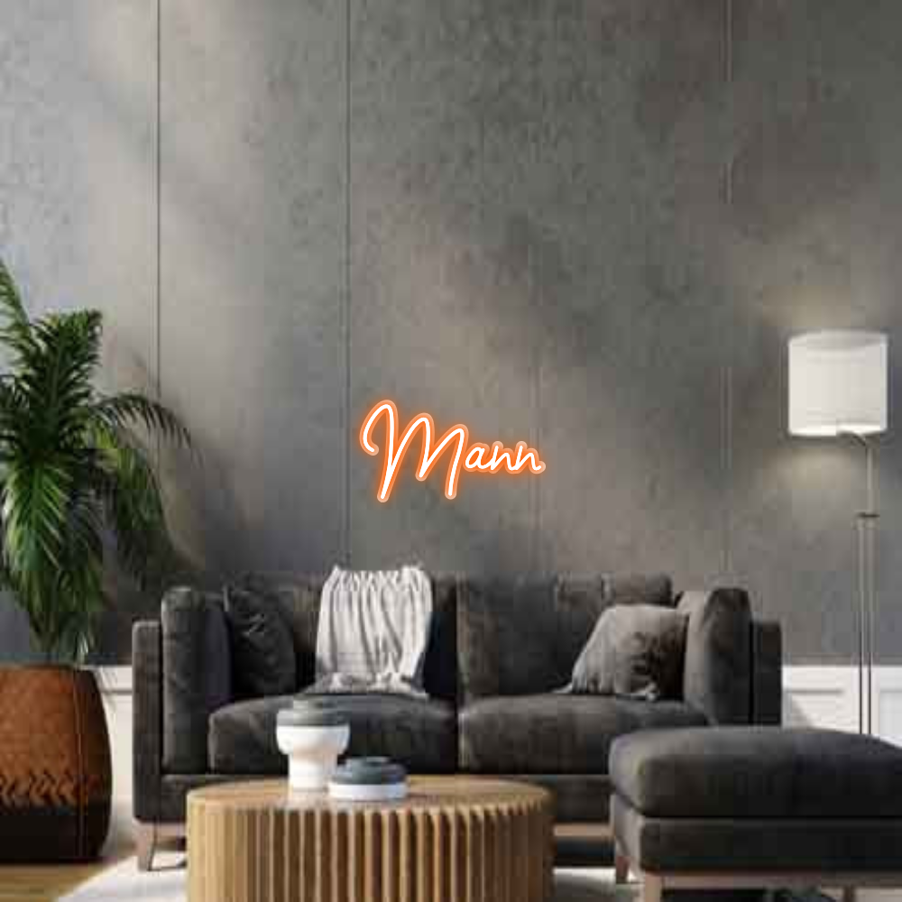 Custom LED Neon Signs Mann — NeonsignLife™ | Custom LED Neon Sign ...