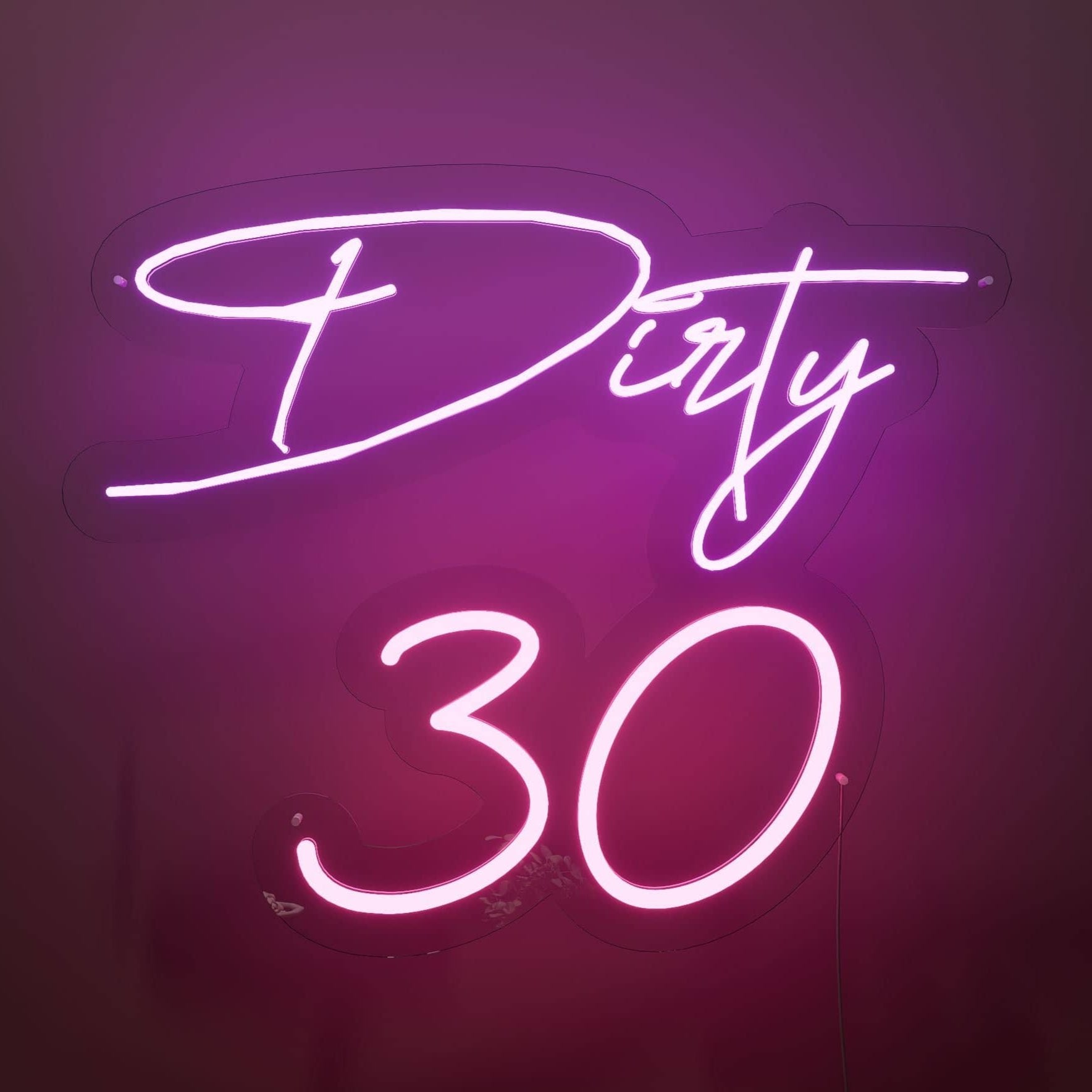 Dirty 30 Neon Birthday Sign — NeonsignLife™ | Custom LED Neon Sign ...