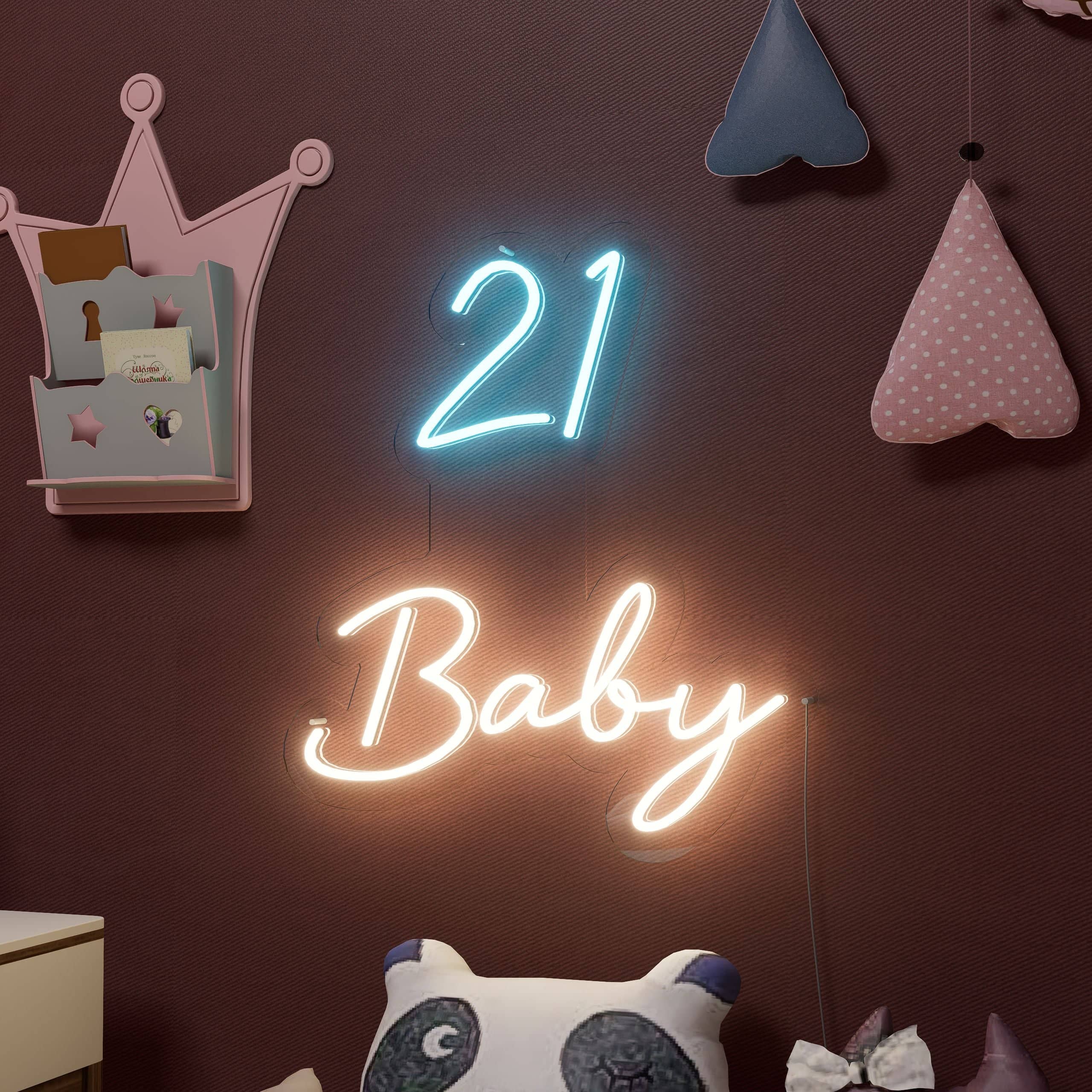 Happy Birthday Neon Sign 21 Baby — NeonsignLife™ | Custom LED Neon Sign ...