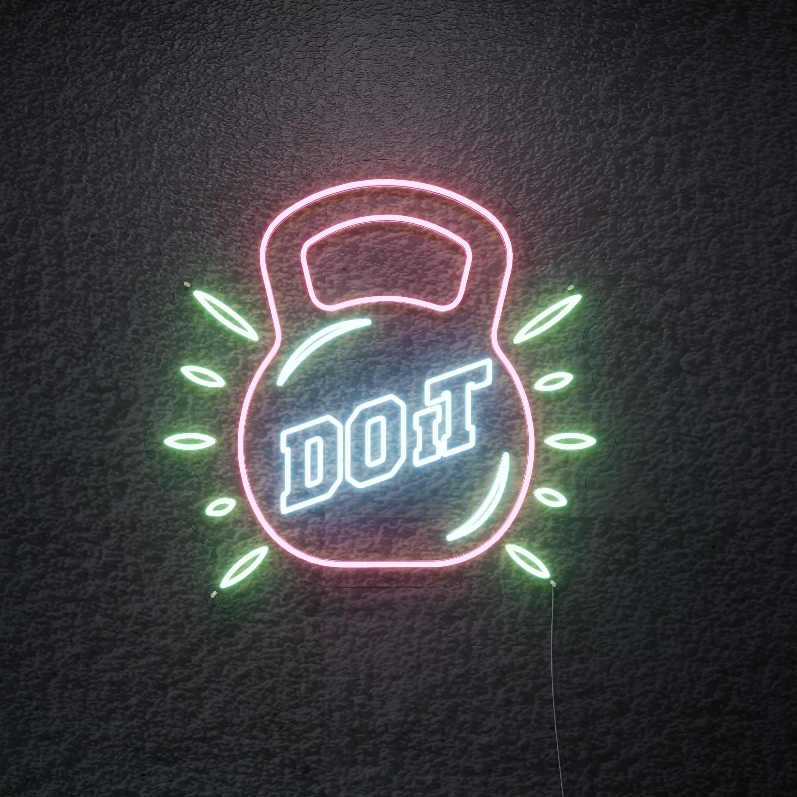 Barbell Neon Sign Do It — NeonsignLife™ | Custom LED Neon Sign & Wall ...
