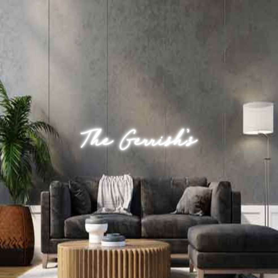 Custom LED Neon Signs The Gerrish’s — NeonsignLife™ | Custom LED Neon ...