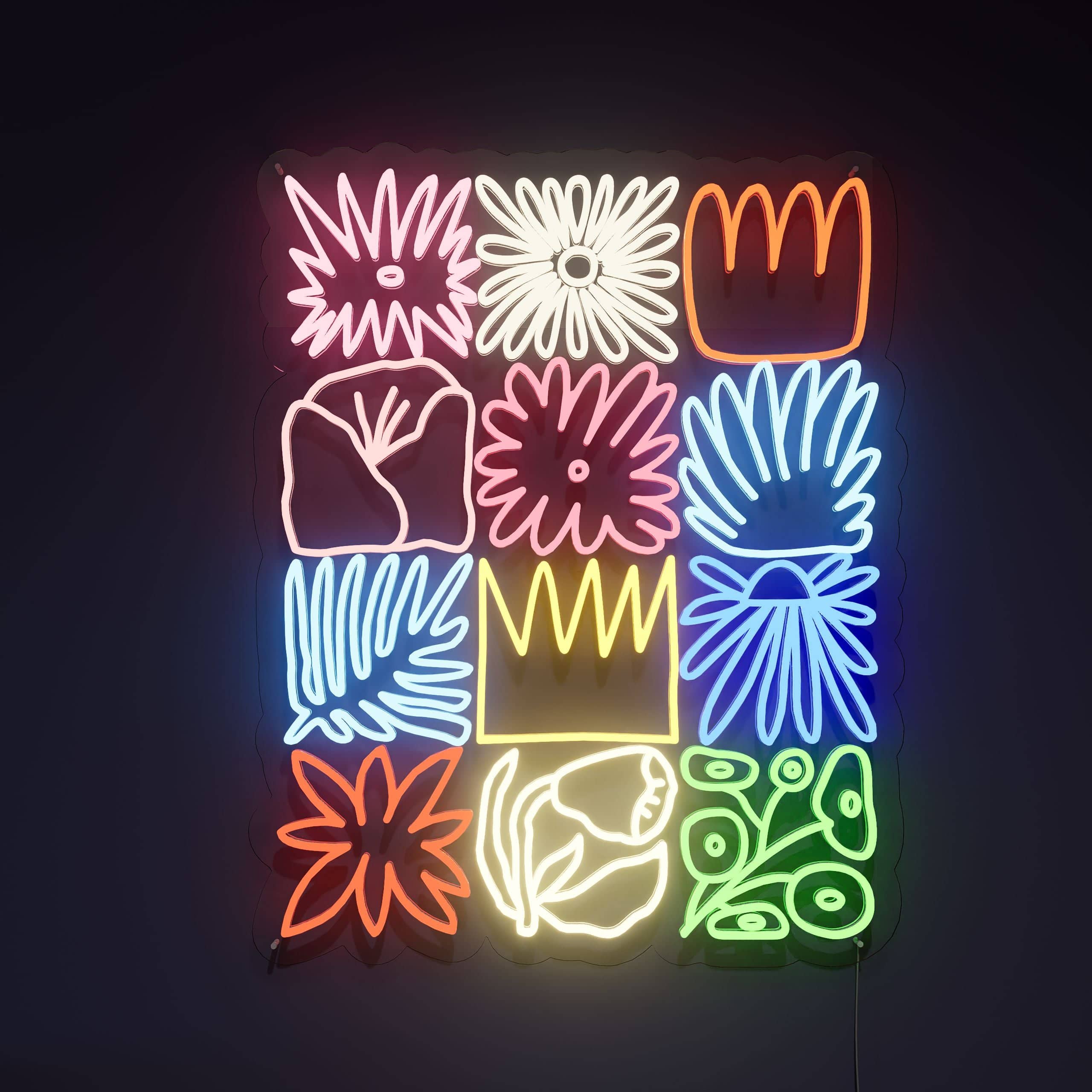 Multicolor Flower Neon Sign — NeonsignLife® Custom LED Neon Sign & Wall ...