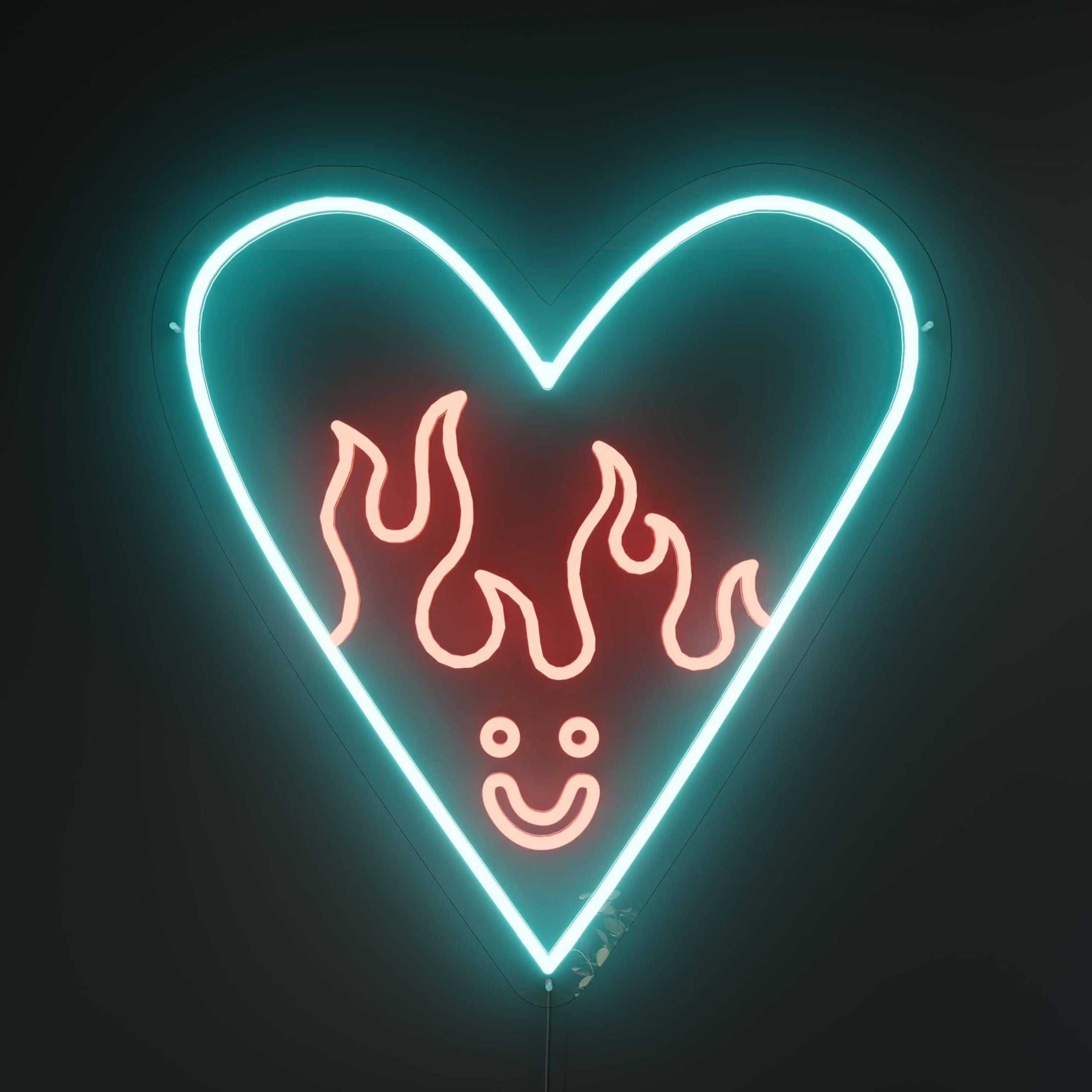 Fire Neon Heart — NeonsignLife™ | Custom LED Neon Sign & Wall Decor Art