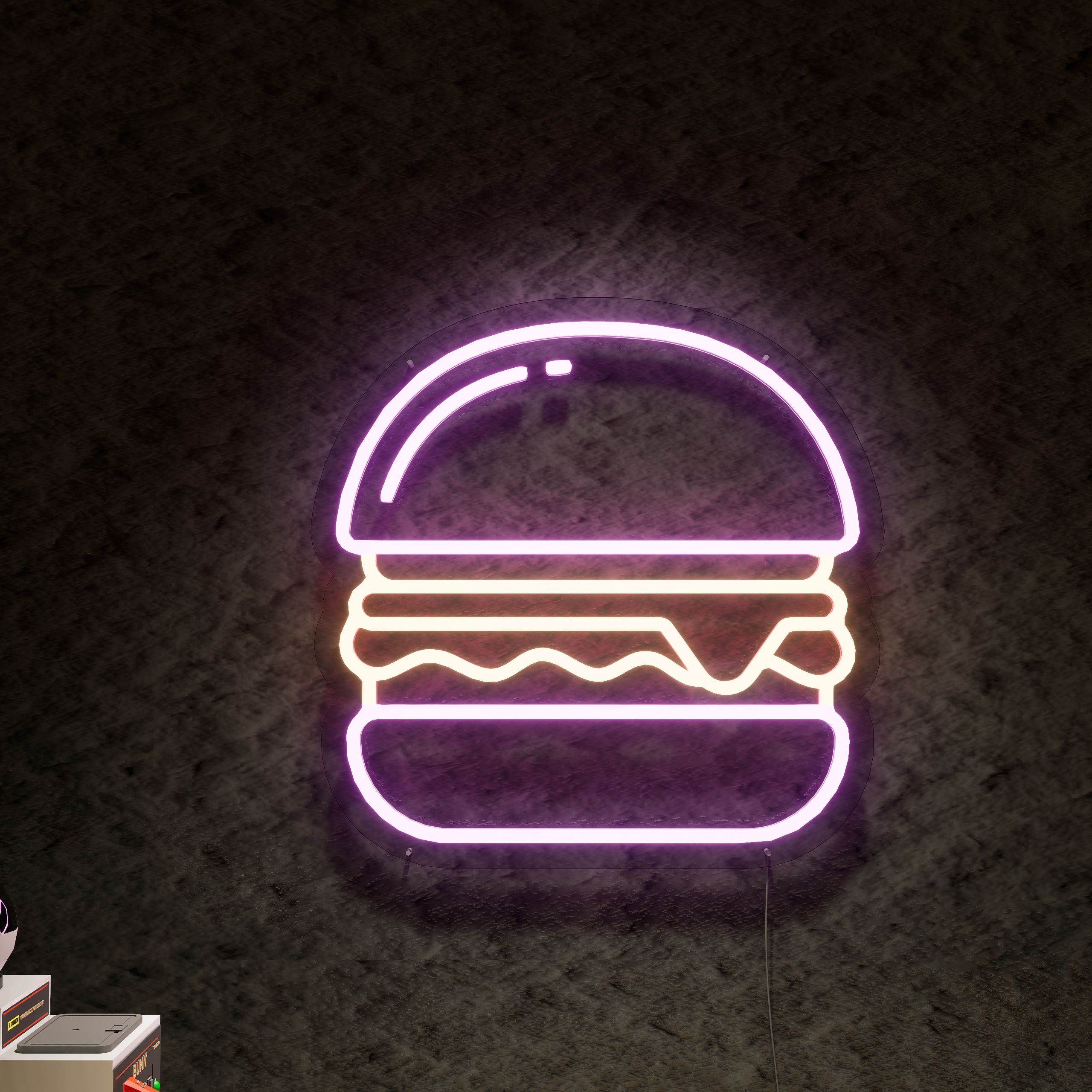 Hamburger Neon Sign — NeonsignLife™ | Custom LED Neon Sign & Wall Decor Art