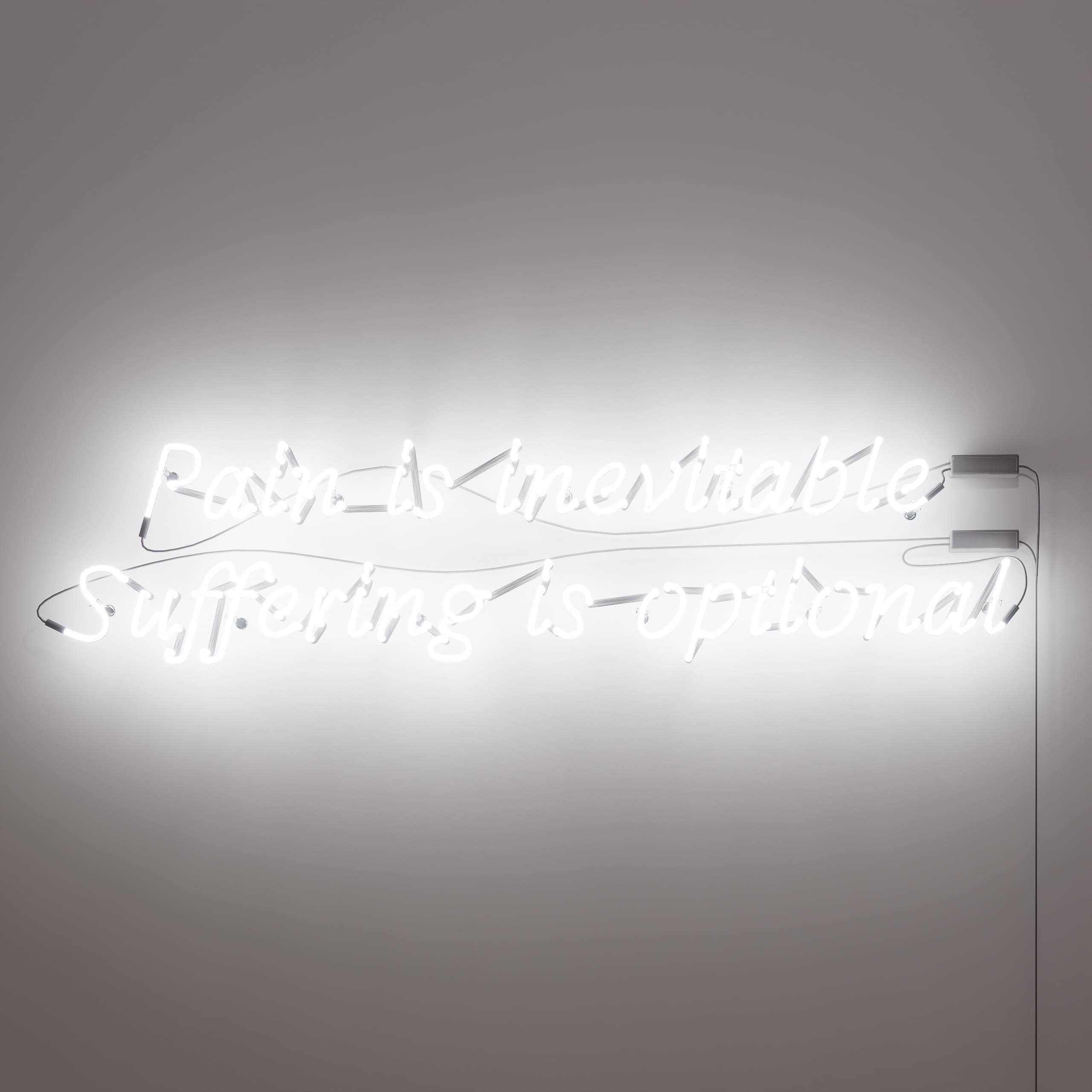 Pain Is Inevitable. retro neon light signs