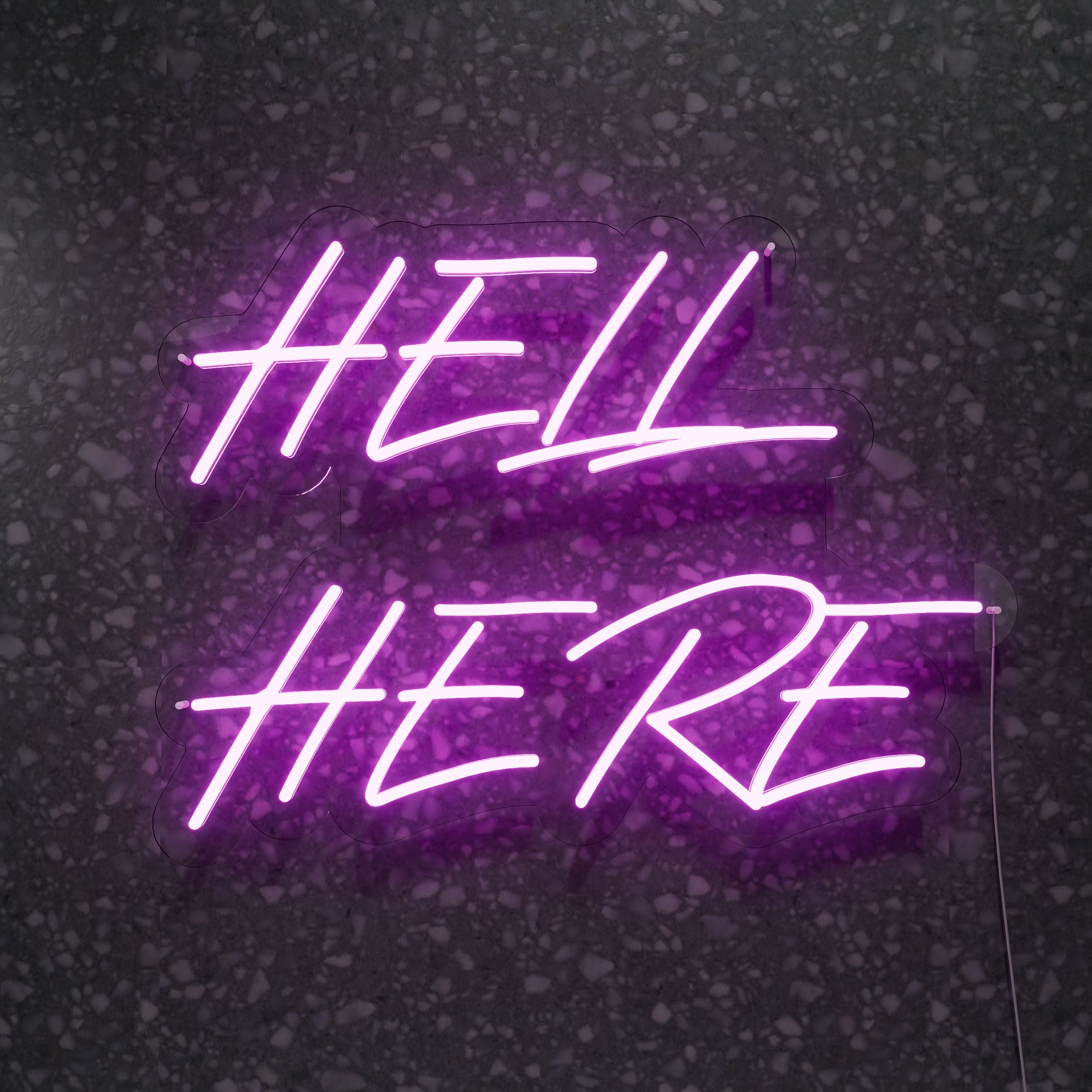 HELL HERE NEON SIGN — Custom LED Neon Sign & Wall Decor Art | NeonsignLife