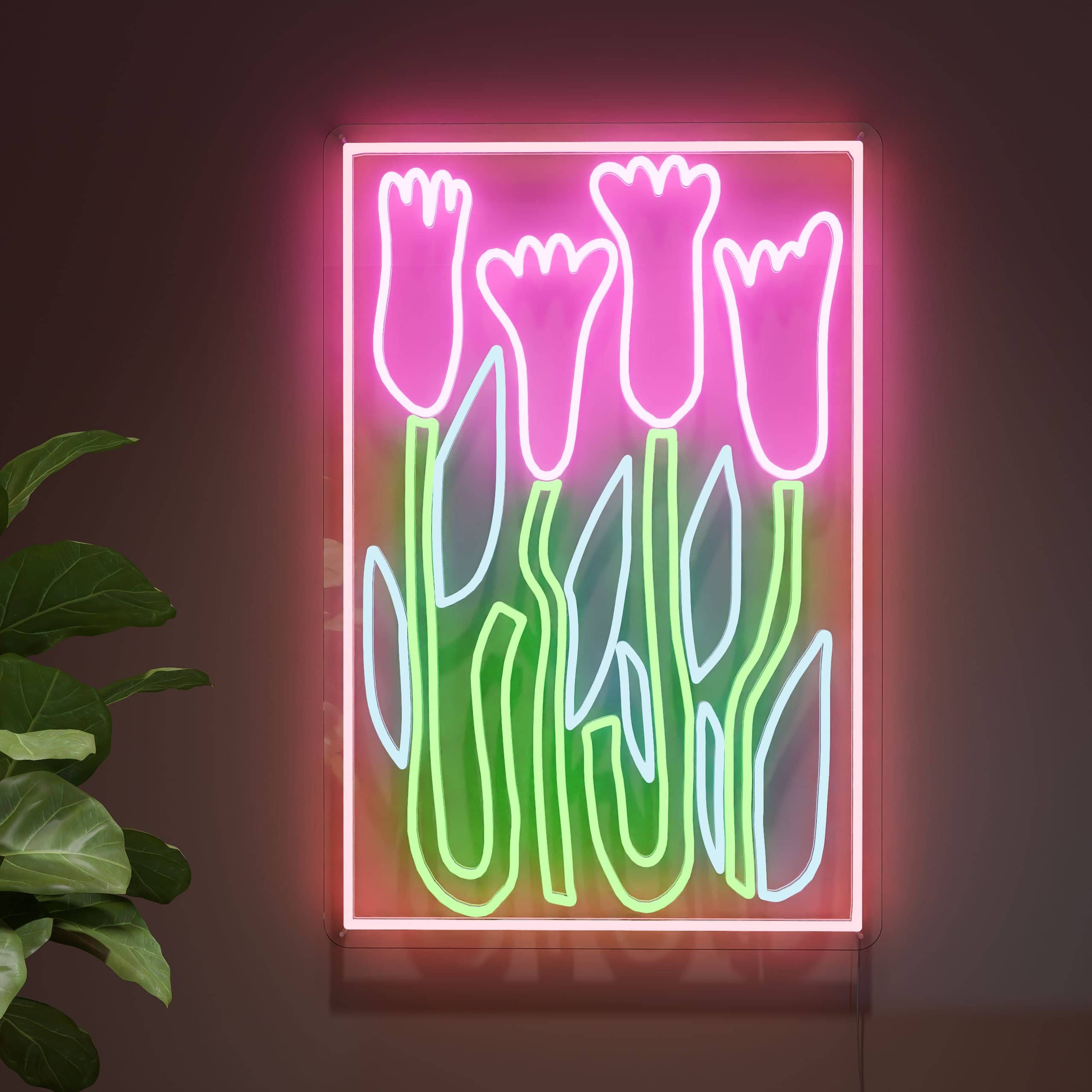 Flower Neon Sign lily — NeonsignLife™ | Custom LED Neon Sign & Wall ...
