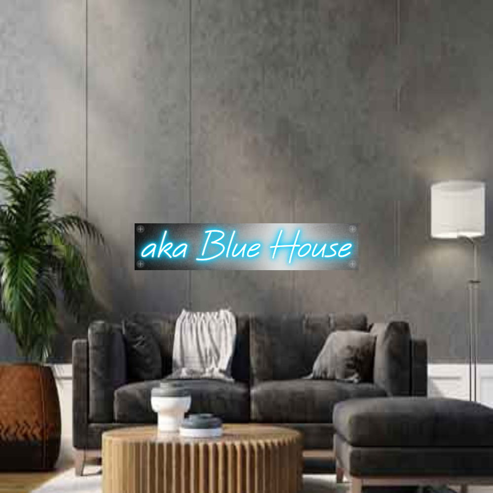 Custom LED Neon Signs aka Blue House — NeonsignLife™ | Custom LED Neon ...