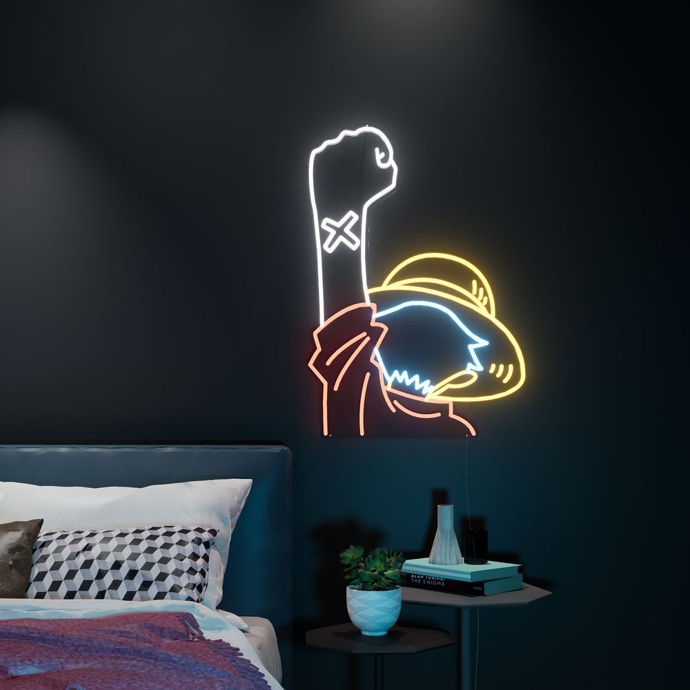 Fighting Luffy One Piece Neon Sign — NeonsignLife™ | Custom LED Neon ...