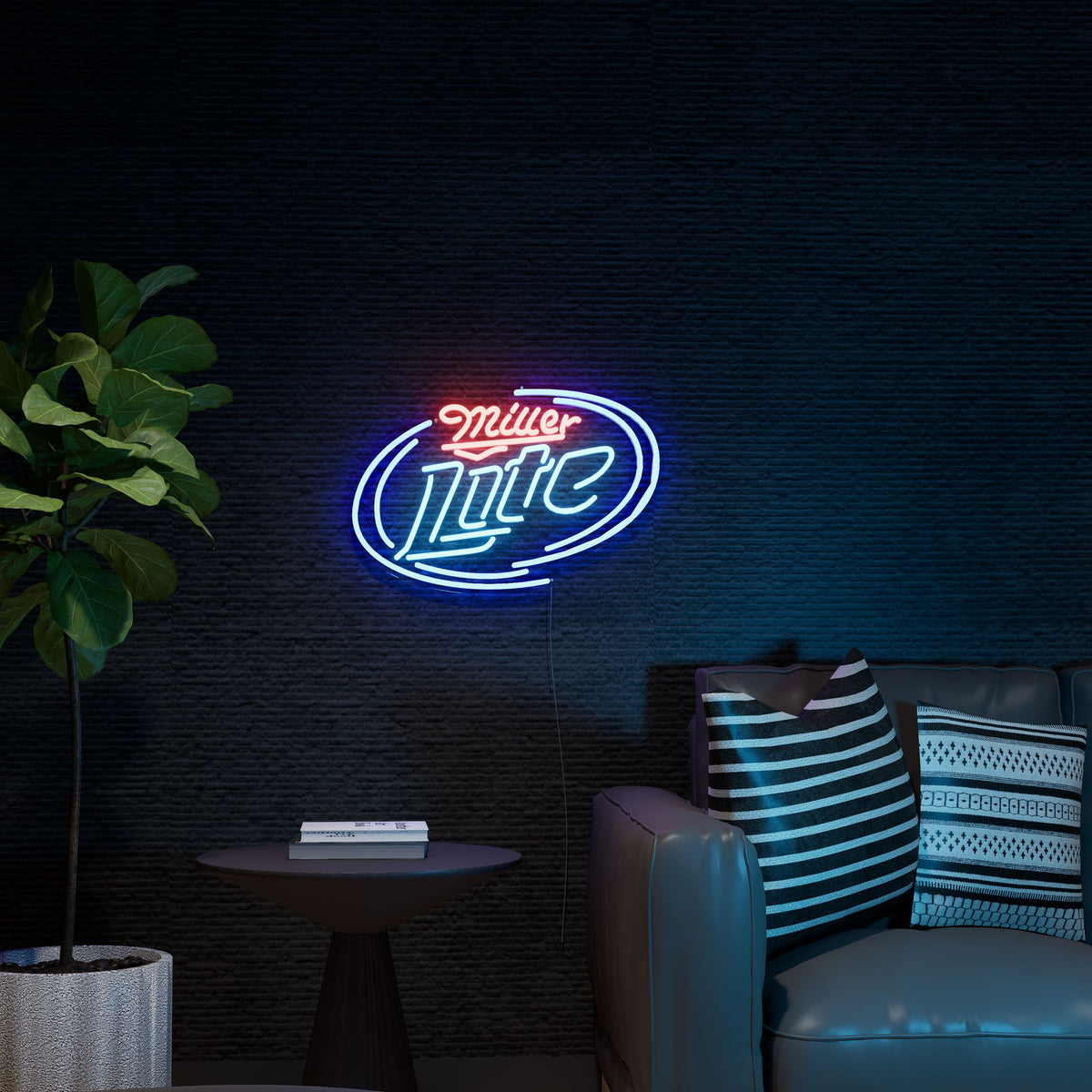 Neon Miller Lite Sign — Custom LED Neon Sign & Wall Decor Art ...
