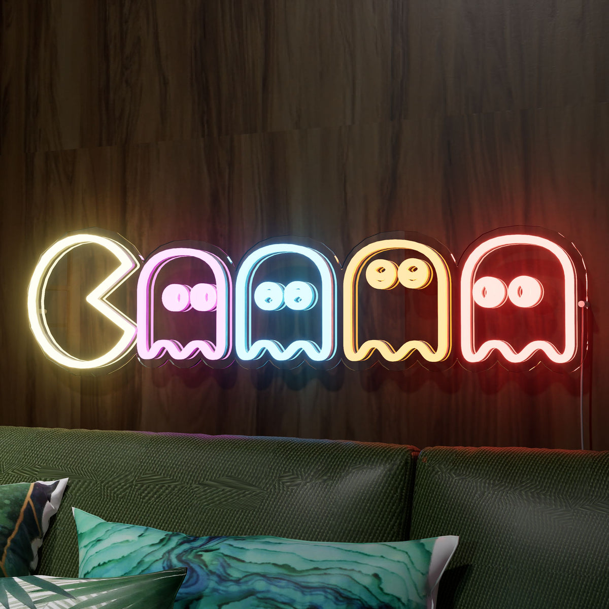 PAC MAN NEON SIGN — Custom LED Neon Sign & Wall Decor Art | NeonsignLife
