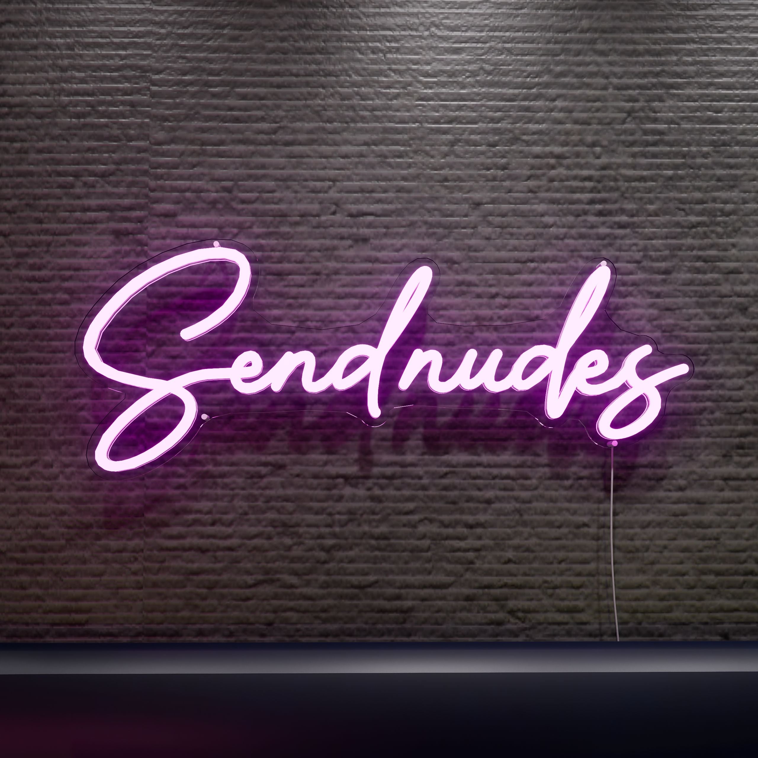 SEND NUDES NEON SIGN — Custom LED Neon Sign & Wall Decor Art | NeonsignLife
