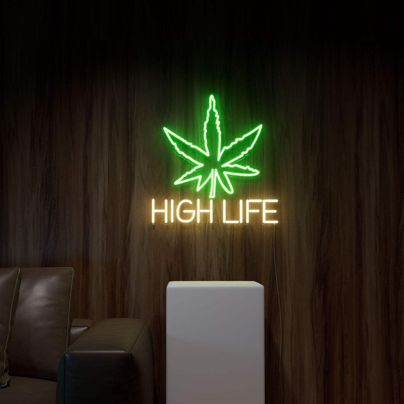 Weed Neon Signs High Life — NeonsignLife™ | Custom LED Neon Sign & Wall ...