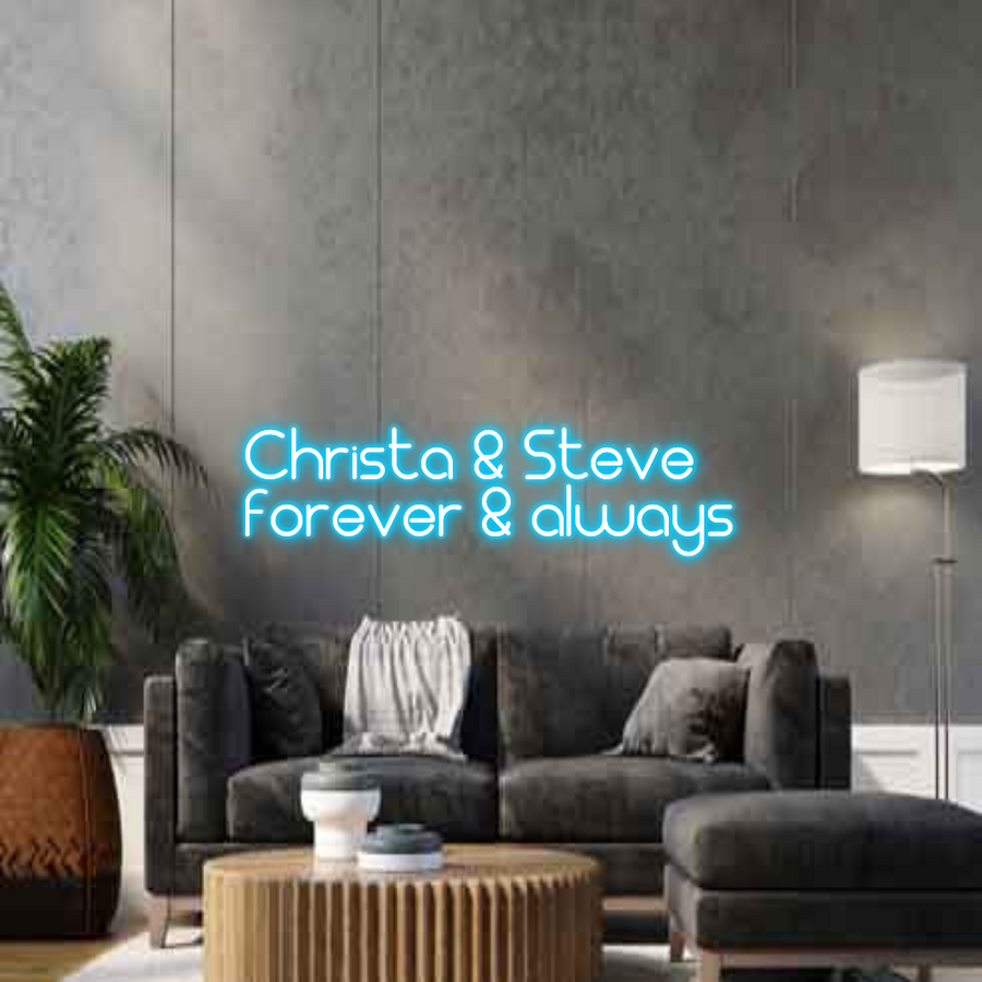 Custom LED Neon Signs Christa & Steve... — NeonsignLife™ | Custom LED ...