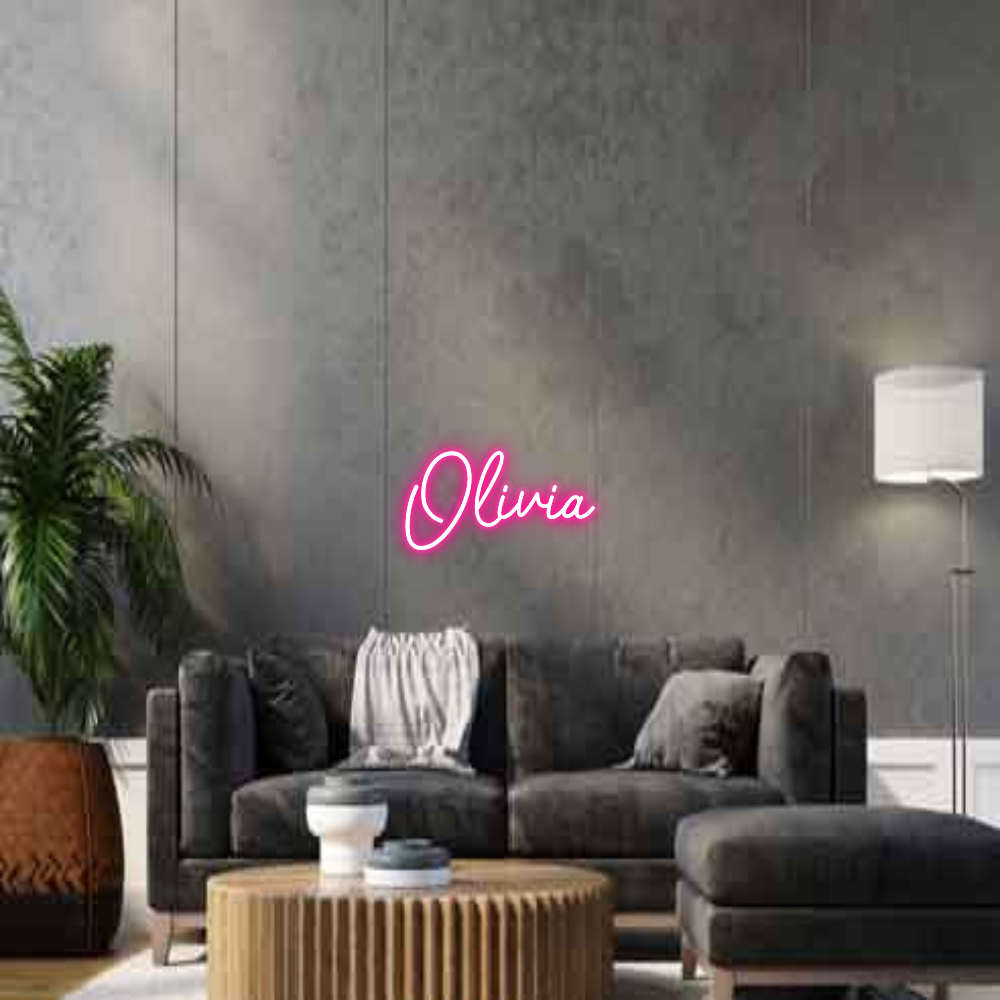 Custom LED Neon Signs Olivia — NeonsignLife™ | Custom LED Neon Sign ...