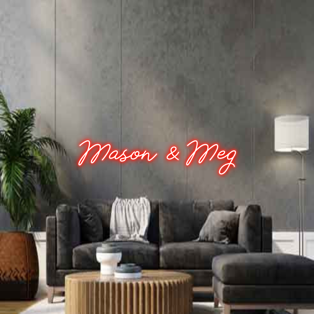 Custom LED Neon Signs Mason & Meg — NeonsignLife™ | Custom LED Neon ...