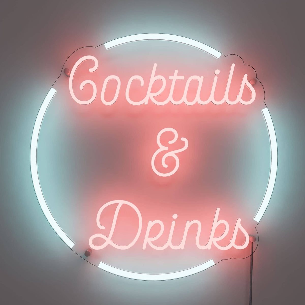 Cocktails neon sign Cocktails & Drinks — Custom LED Neon Sign & Wall ...