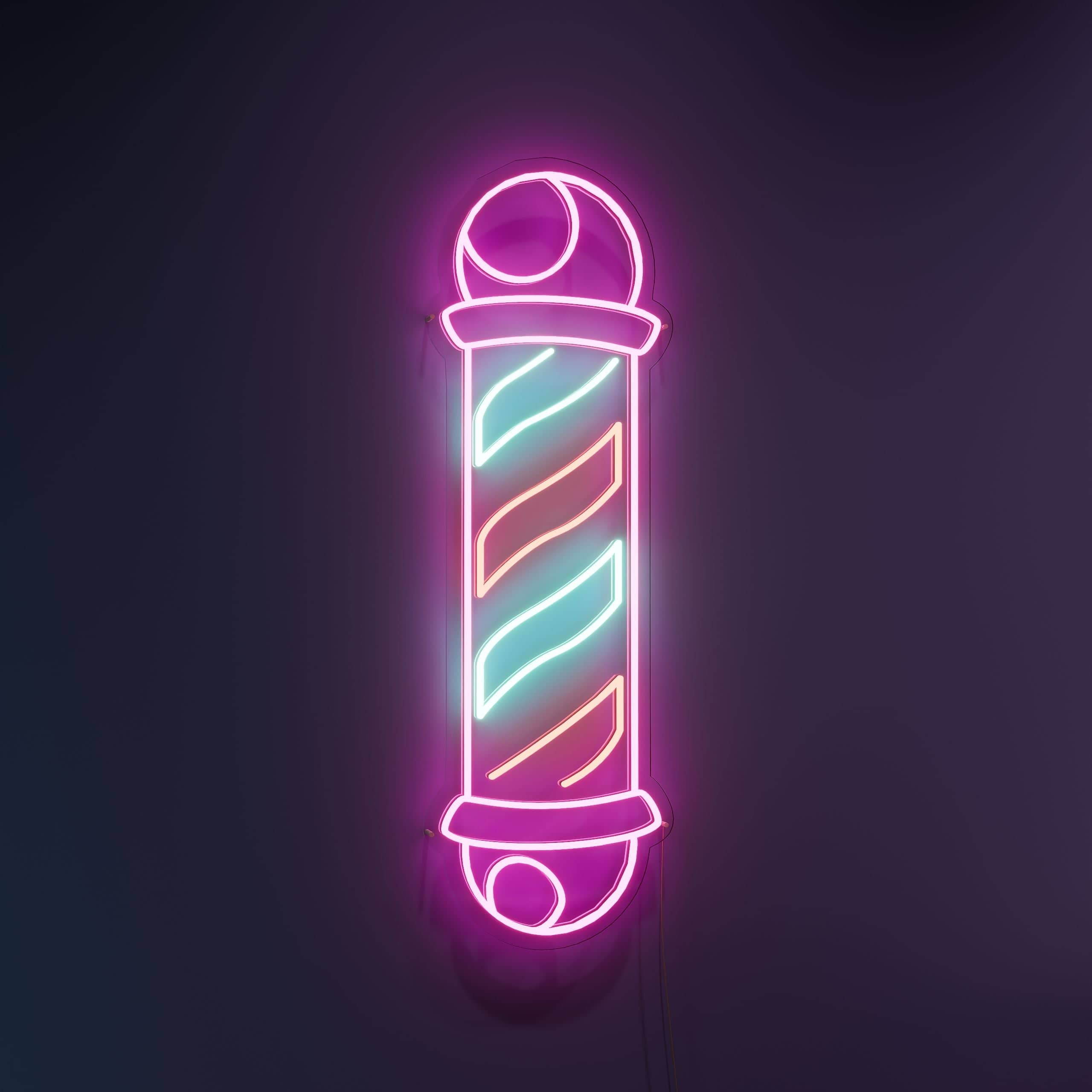 Hair Salon Neon Signs Barber Pole — NeonsignLife™ | Custom LED Neon ...